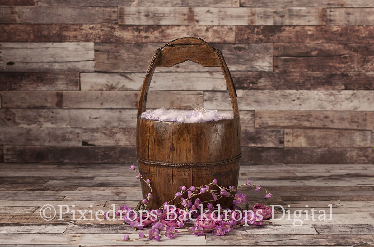 Digital Backdrops/Props Newborn Prop. Antique Bucket Prop | Etsy