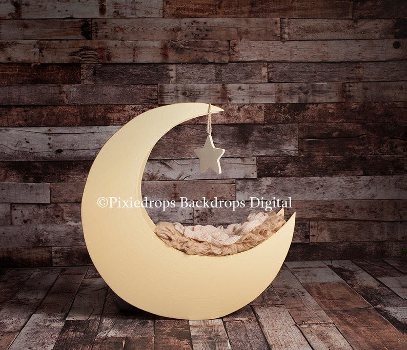 Digital Backdrops/props (newborn Moon Prop With Reclaimed Pallet Wood ...