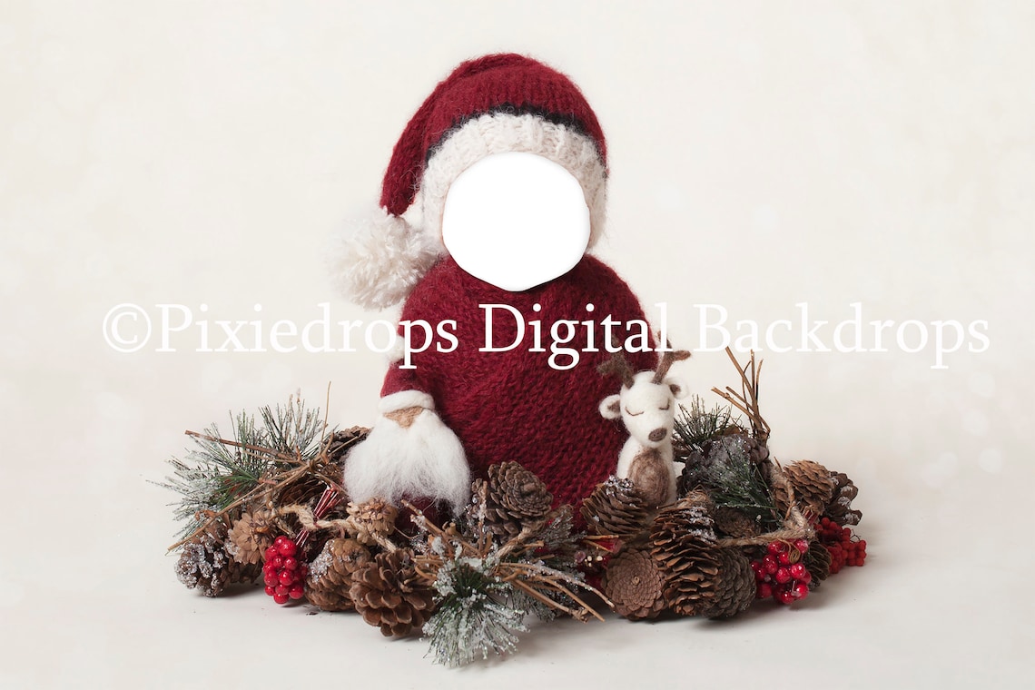 Santa digital face insert Santa Digital prop Santa design | Etsy