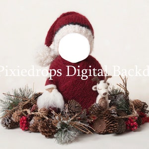 Santa Digital Face Insert, Santa Digital Prop, Santa Design, Digital ...