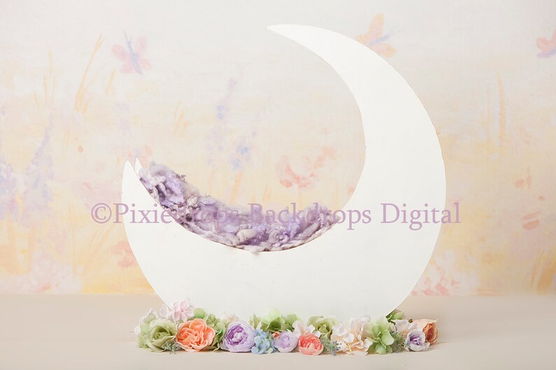 Newborn Moon Prop Digital Backdrop Newborn Digital With | Etsy