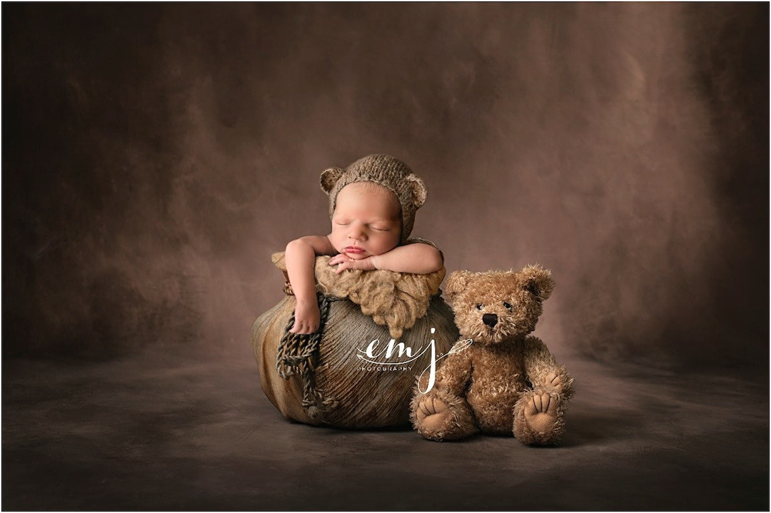 Teddy Bear Newborn Digital Prop, Digital Backdrops and Props. Newborn ...