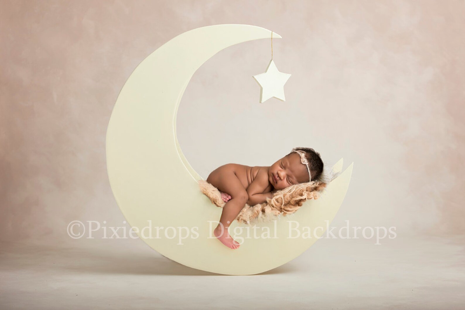 Newborn Moon Prop Digital Backdrop Newborn Digital With - Etsy