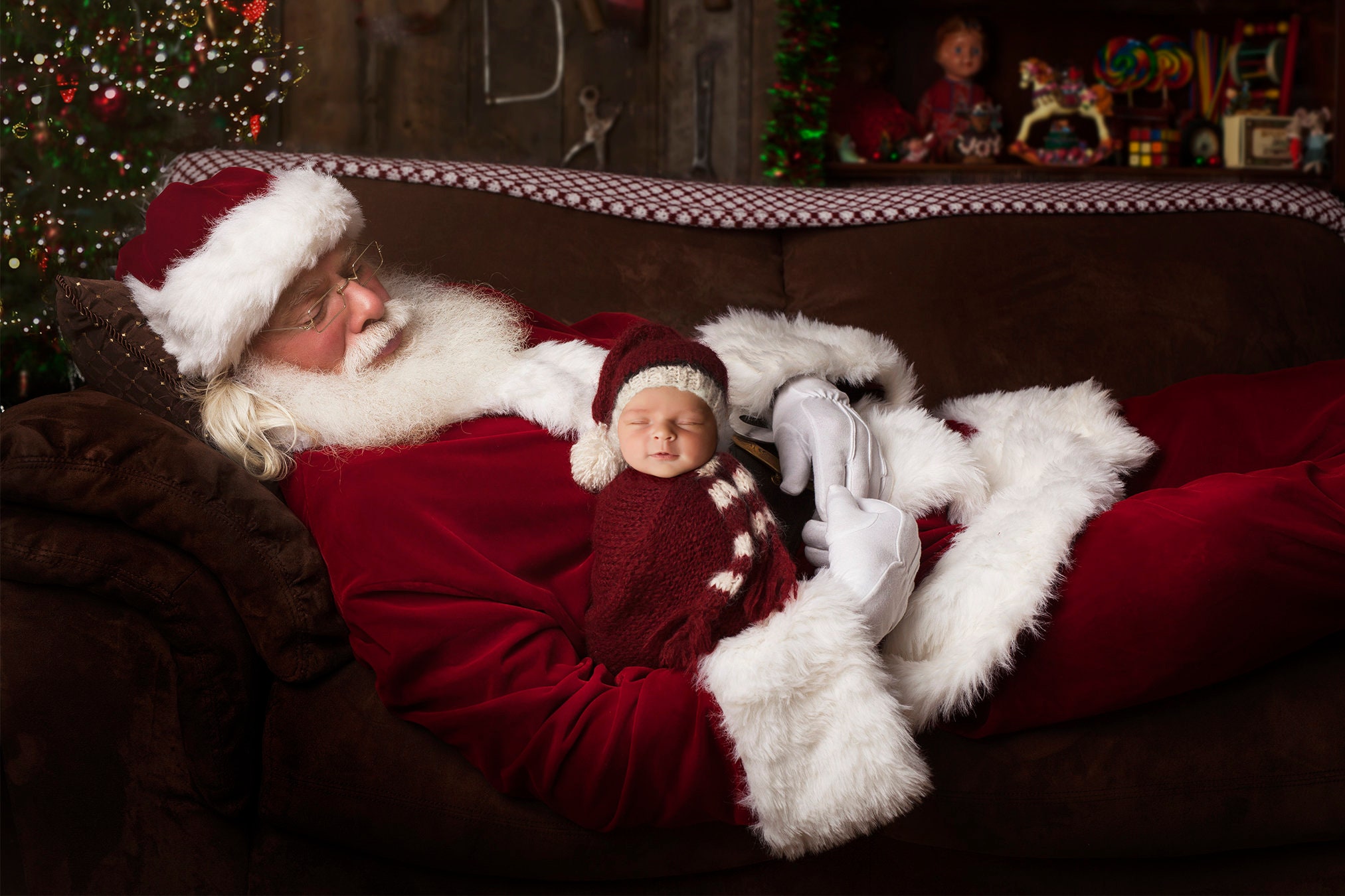 Santa newborn digital backdrop santa sleepingSanta sleeping | Etsy