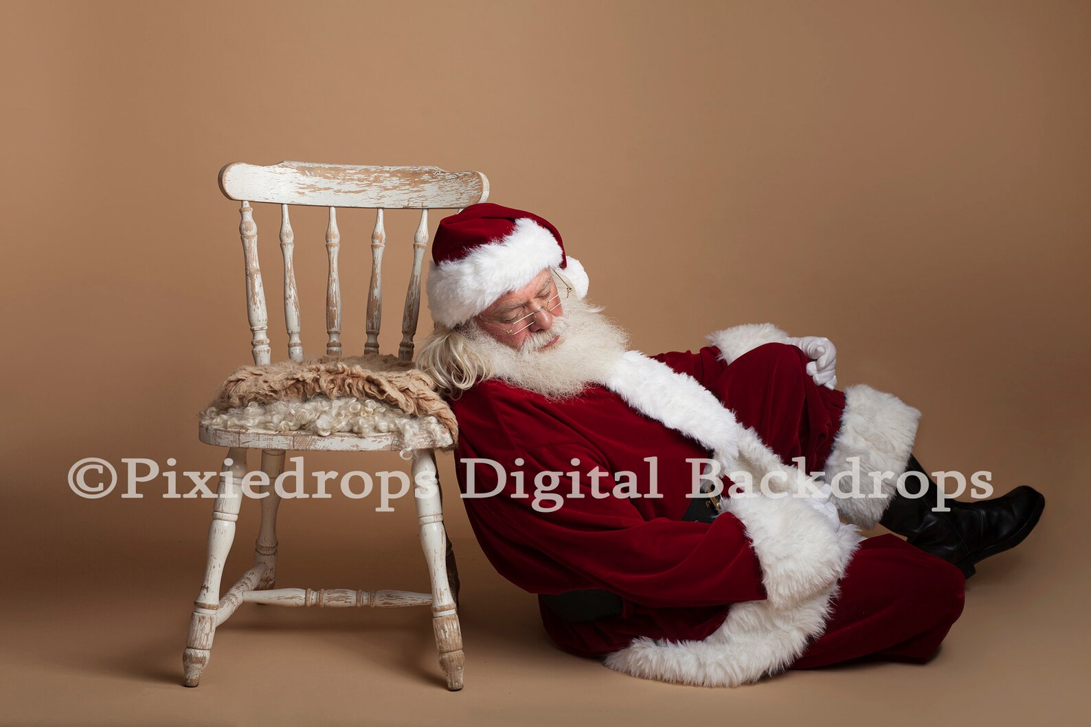 Santa Digital Backdropsanta Newborn Digital Santa on Cream - Etsy