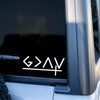 God is Greater Vinyl Sticker, Christian Decal - Etsy