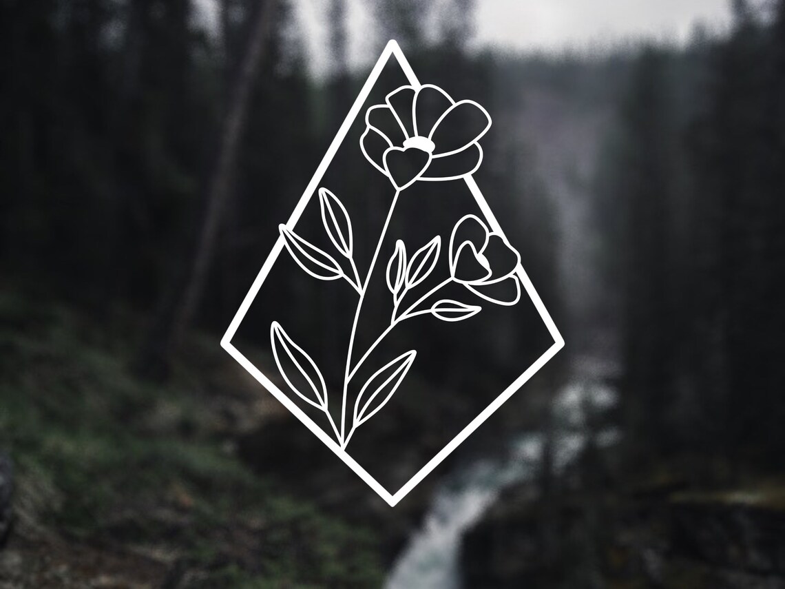 Wildflower Decal Flower Car Decal Laptop Sticker - Etsy