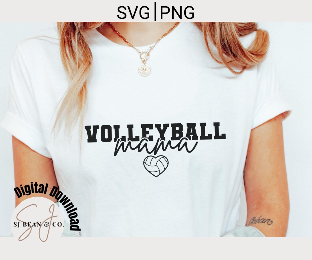 Volleyball Mom SVG, Volleyball Mom Png, Volleyball Mama Heart Png ...