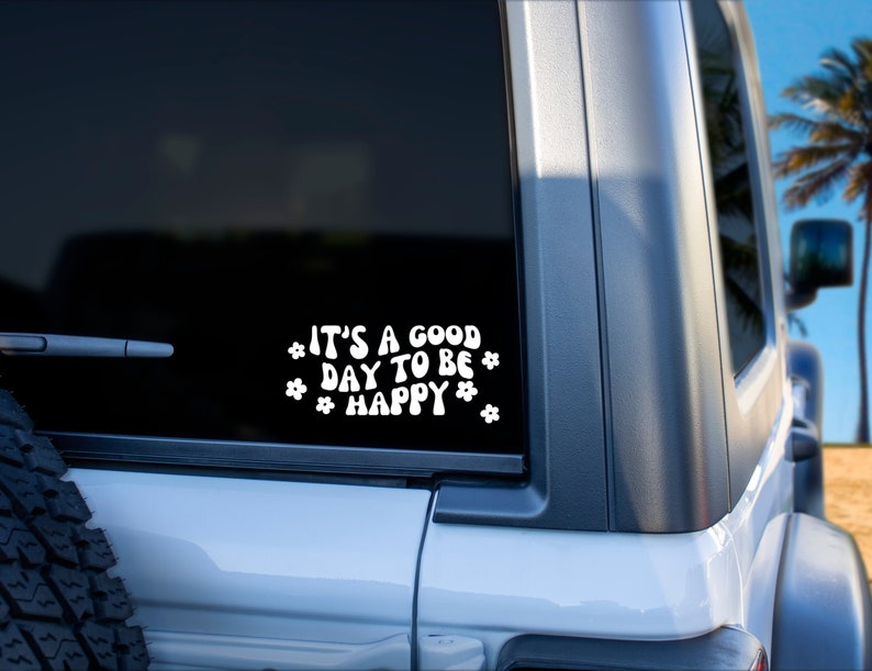 Retro Positive Vinyl Car Decal Car Window Decal It's a | Etsy