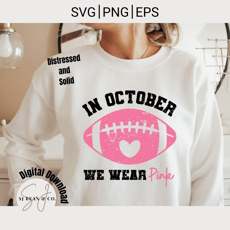 Pink Out Football Svg - Etsy