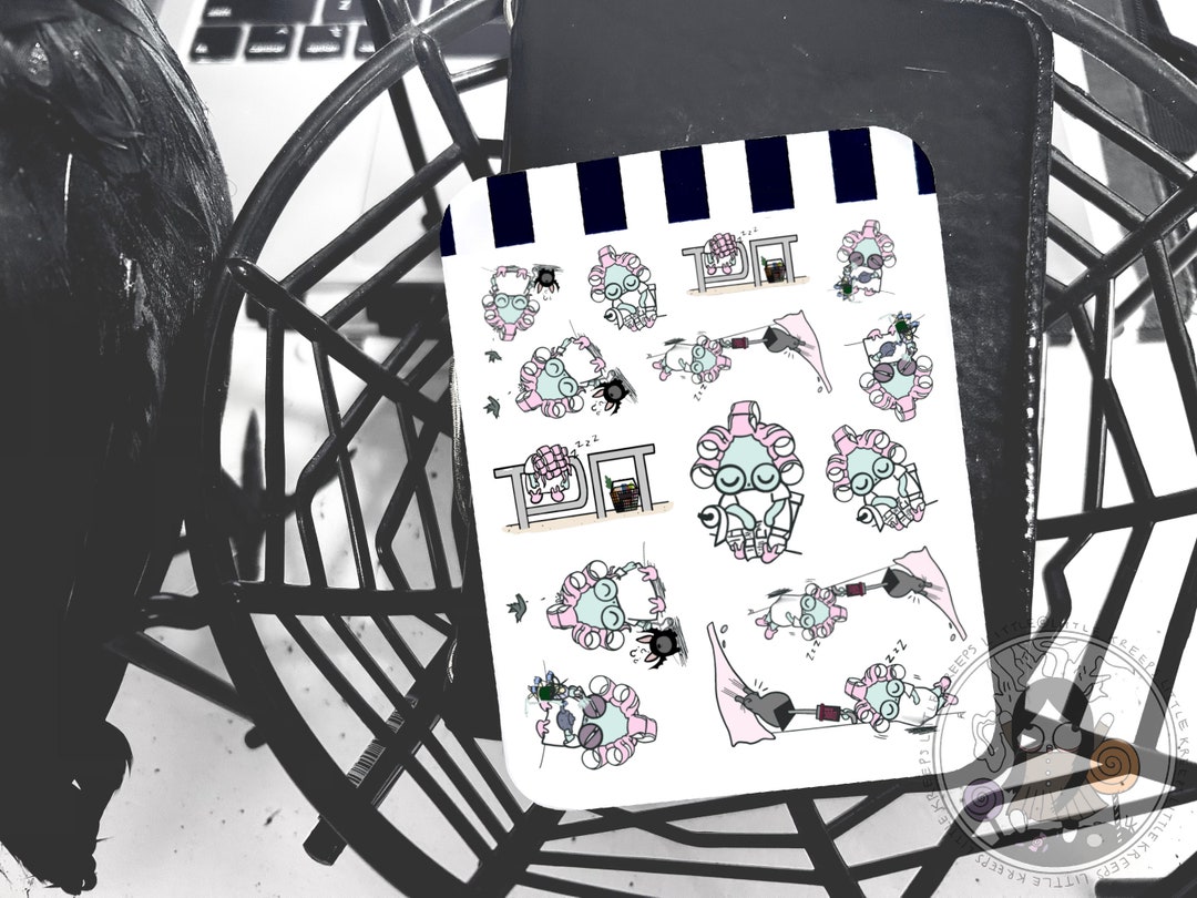 Pastel Chibi so Tired II Planner Stickers - Etsy