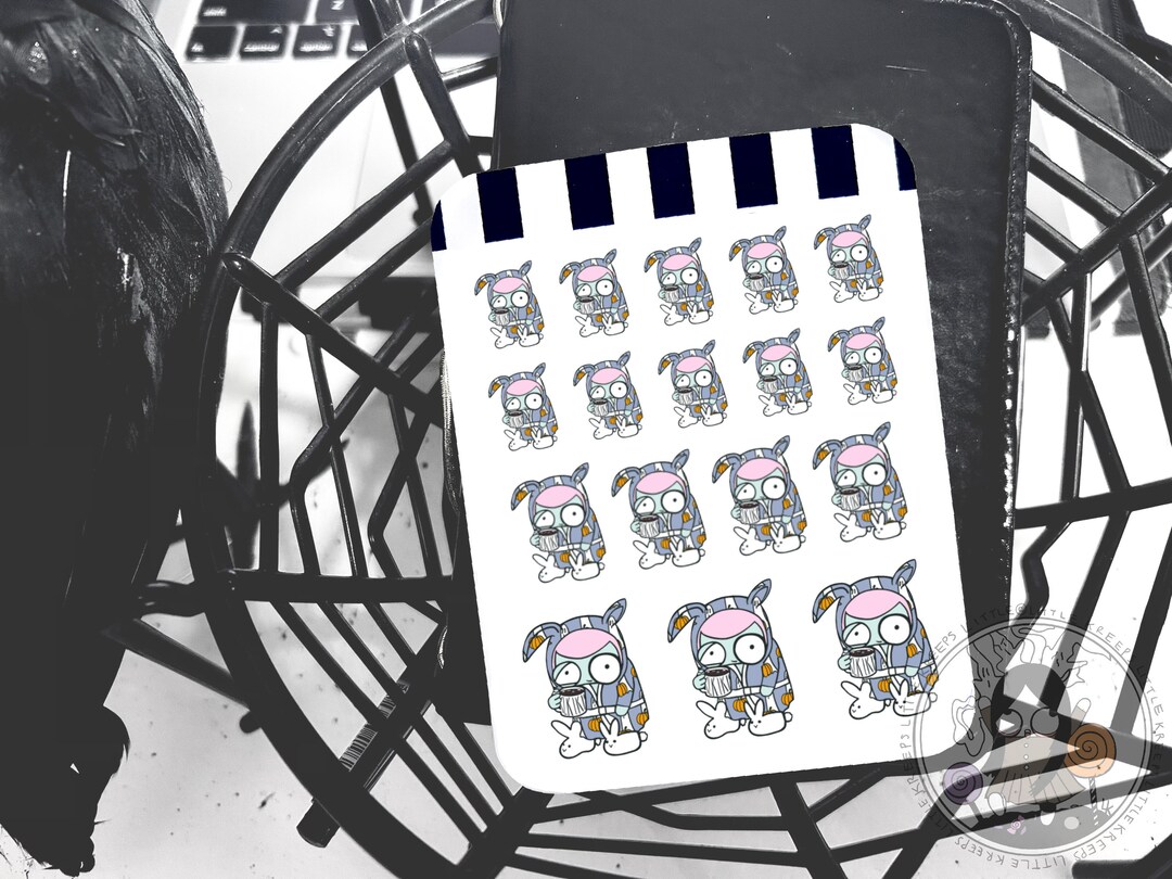 Coffee Bunny Moo Moo Planner Stickers - Etsy