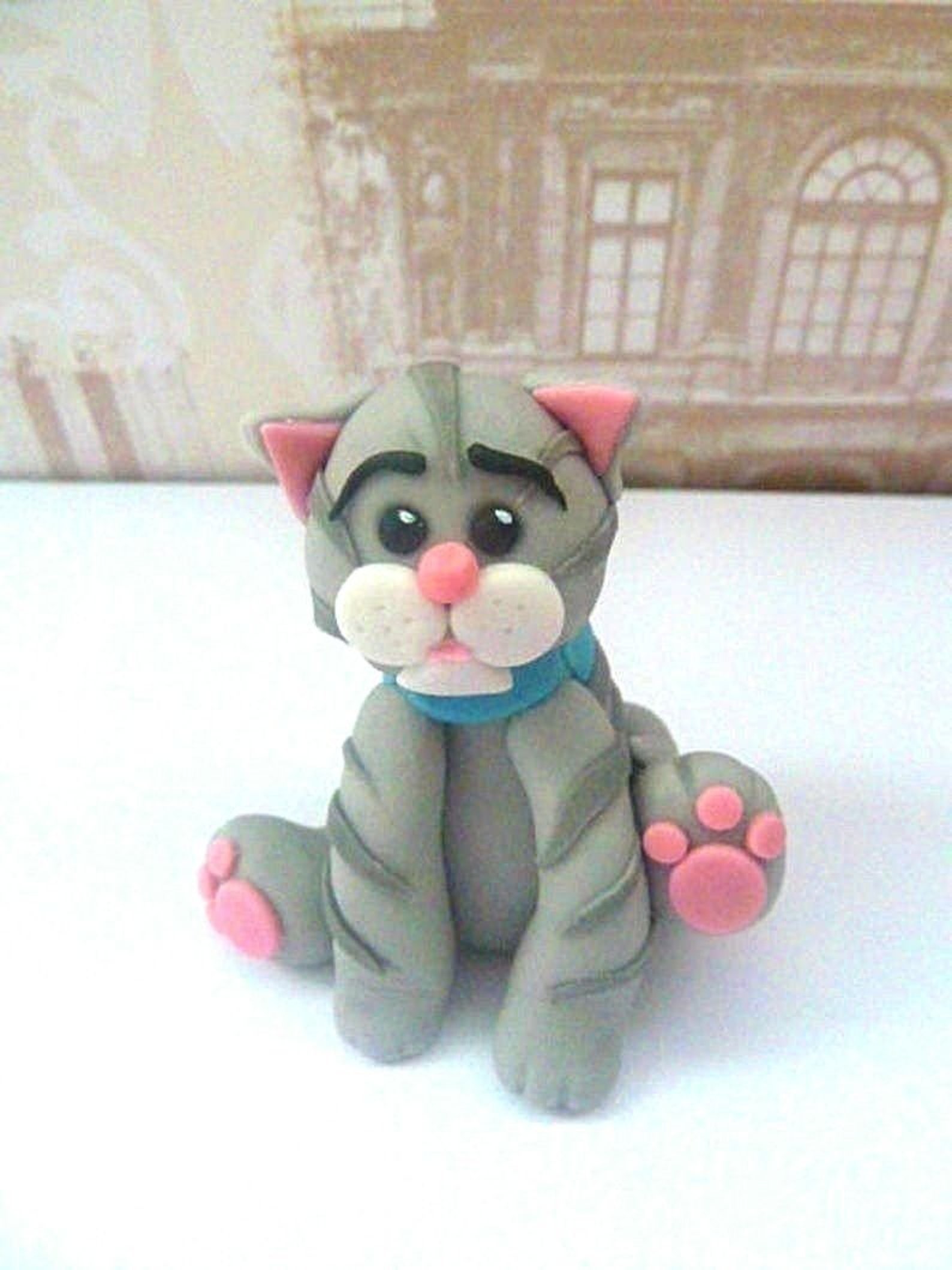 Cat cake toppers fondant cats birthday cake cat cake | Etsy