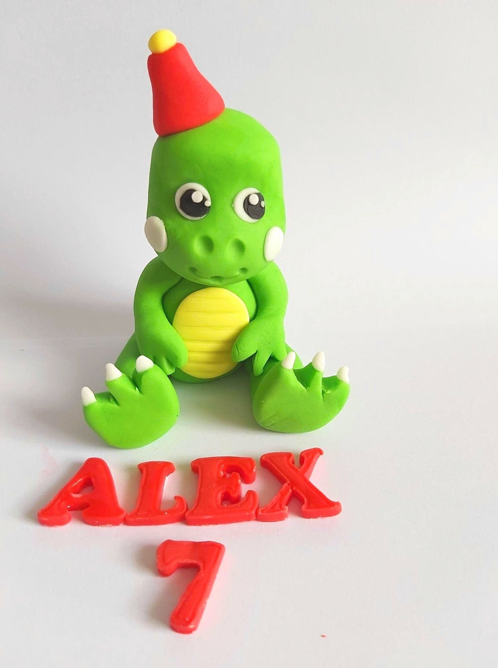 Dinosaur Cake Topper Fondant Dinosaur Birthday Cakename and | Etsy UK