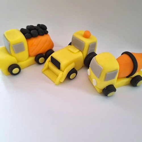 Digger and Builder Fondant Cake Topper Construction Worker - Etsy UK