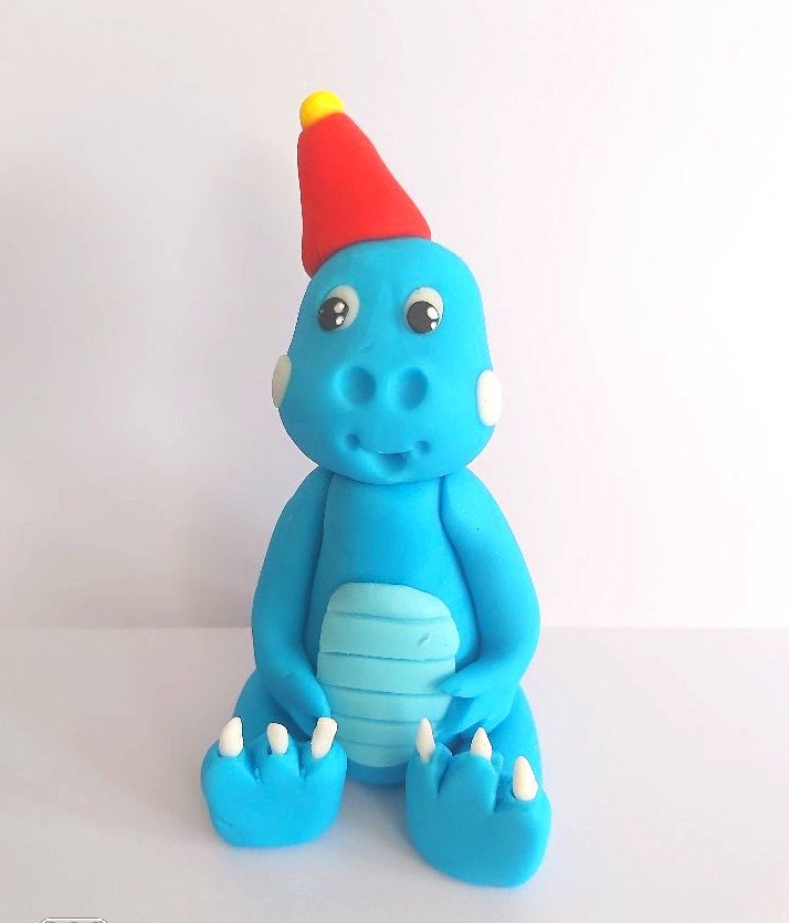 Dinosaur Cake Topper Fondant Dinosaur Birthday Cakename and | Etsy UK