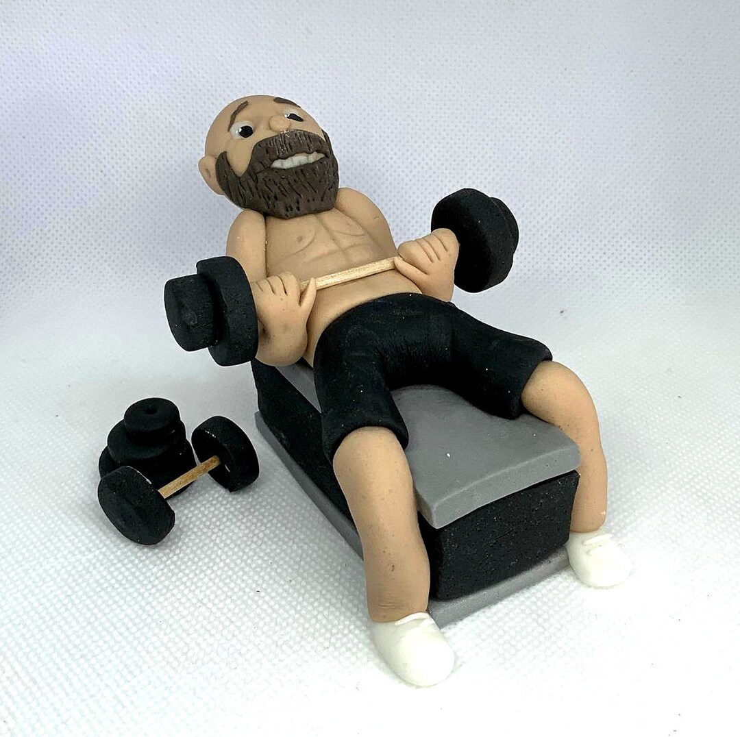 Fondant Weight Lifter Gym Fitness Man/women Cake Topper - Etsy