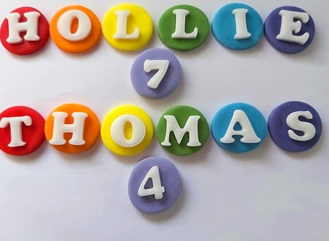 Fondant Discs Letters, Numbers, Cake Topper, Decoration - Etsy UK
