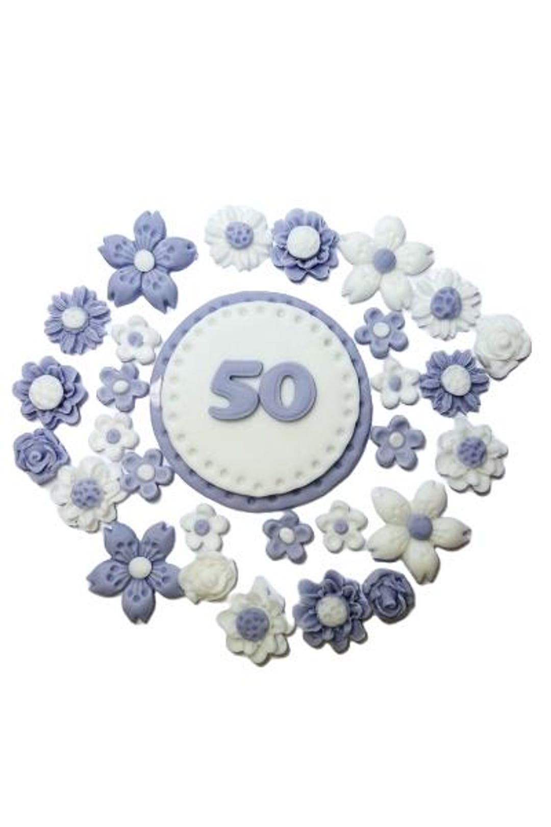 Fondant Plaque and Flowers Cake Topper, Decoration - Etsy
