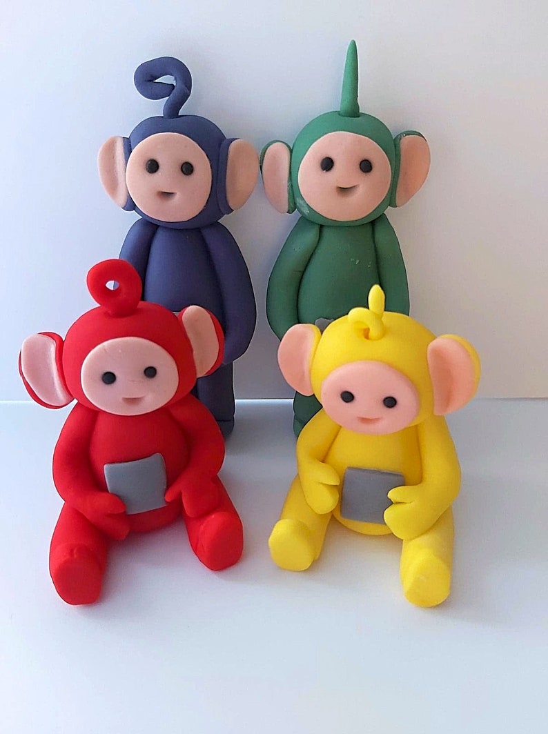 Edible Teletubbies cake topper set. Cake decorations fondant | Etsy