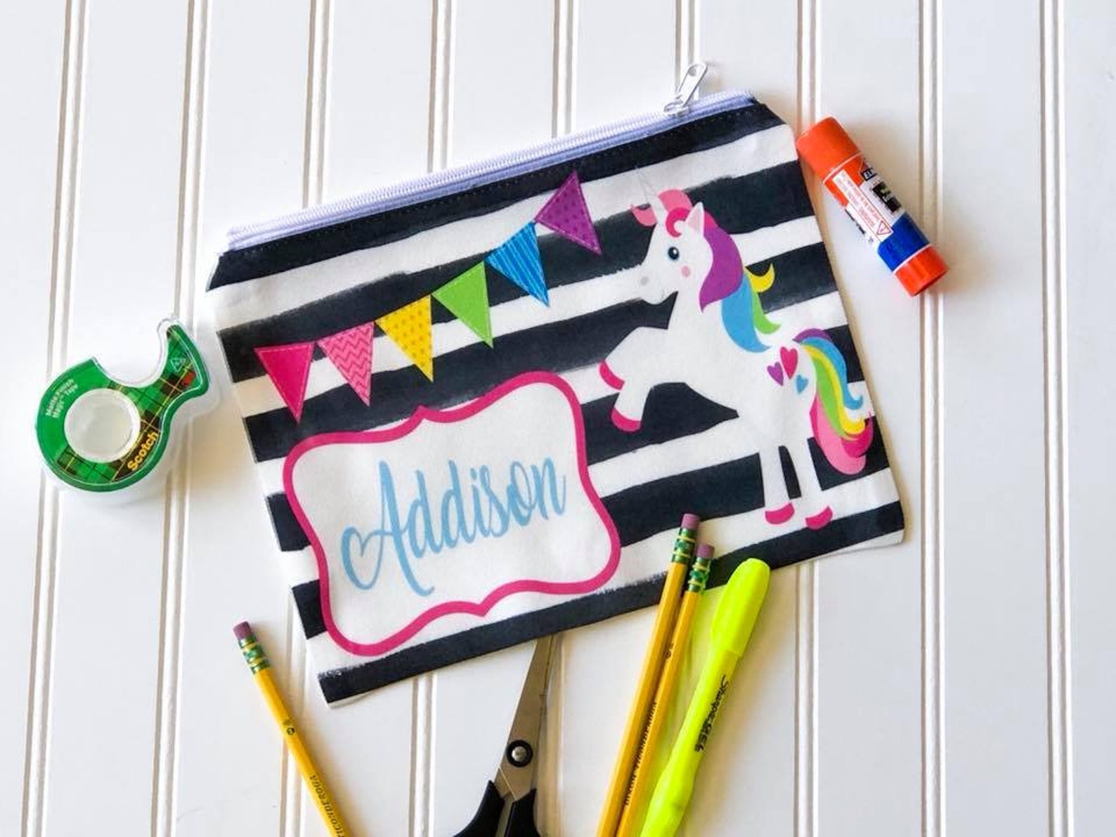 Personalized Pencil Box Back to School School Supplies - Etsy