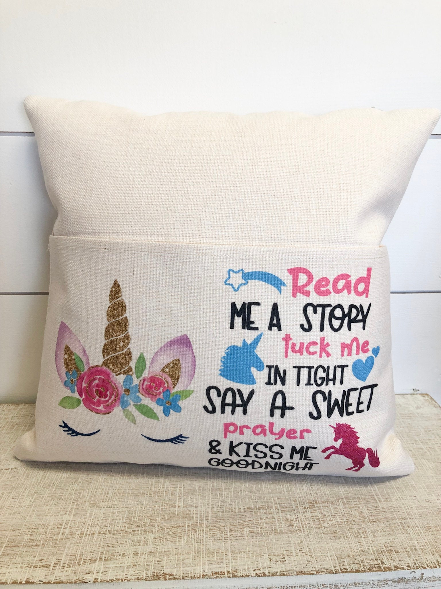 Personalized Pillow Christmas Gift for Girl Unicorn Gift | Etsy