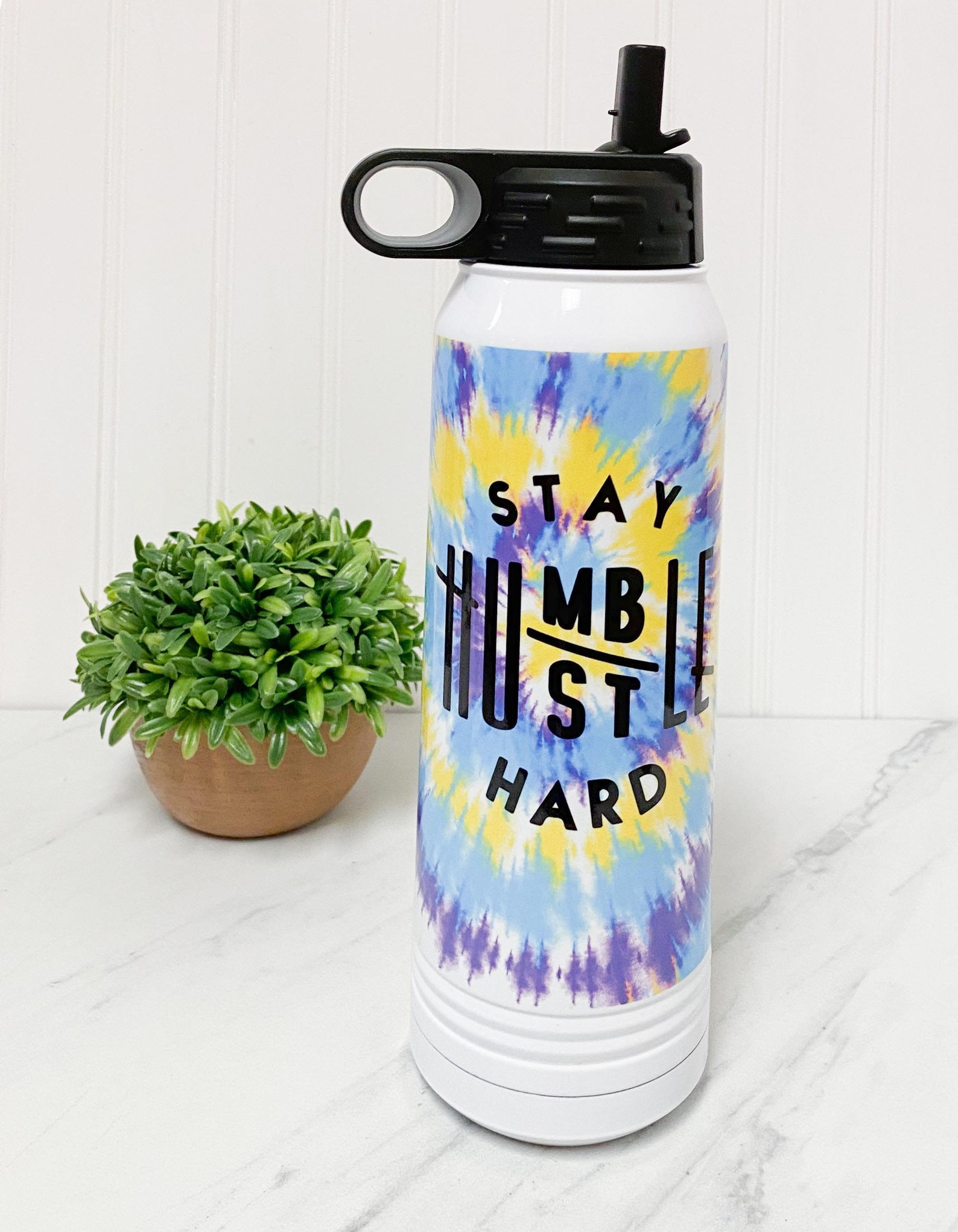 30oz Personalized Water Bottle for Kids Tye Dye Water Bottle - Etsy