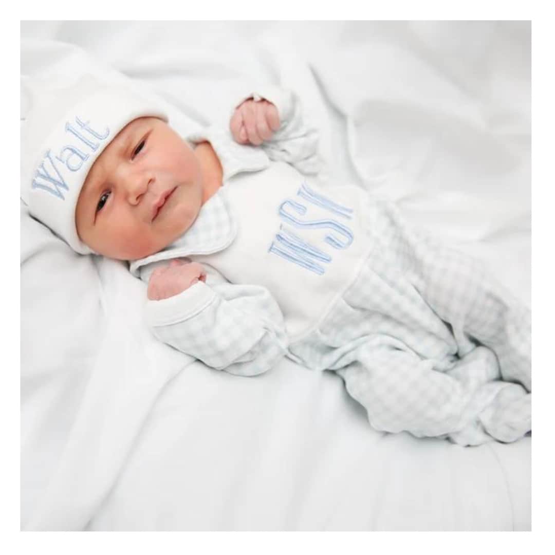 Personalized Newborn Baby Coming Home Outfit, Baby Shower Gift for ...