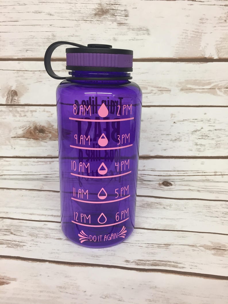 Water Bottle Tracker Hourly Water Intake Water Bottle-Custom | Etsy