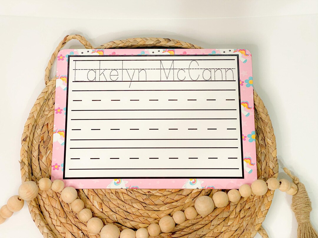Personalized Handwriting Tracing Dry Erase Board, Preschooler ...