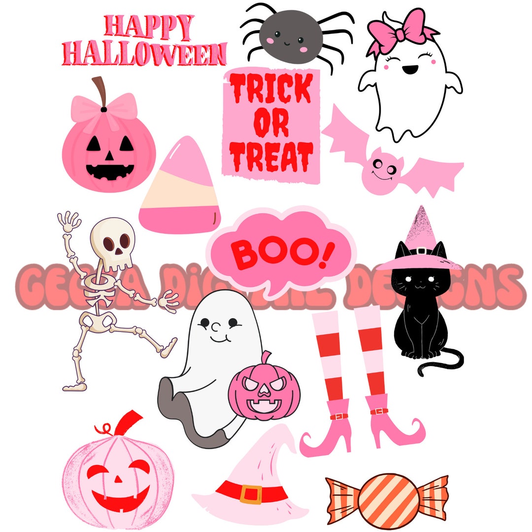 Pink Halloween Bundle Pink Halloween PNG Pink Halloween - Etsy
