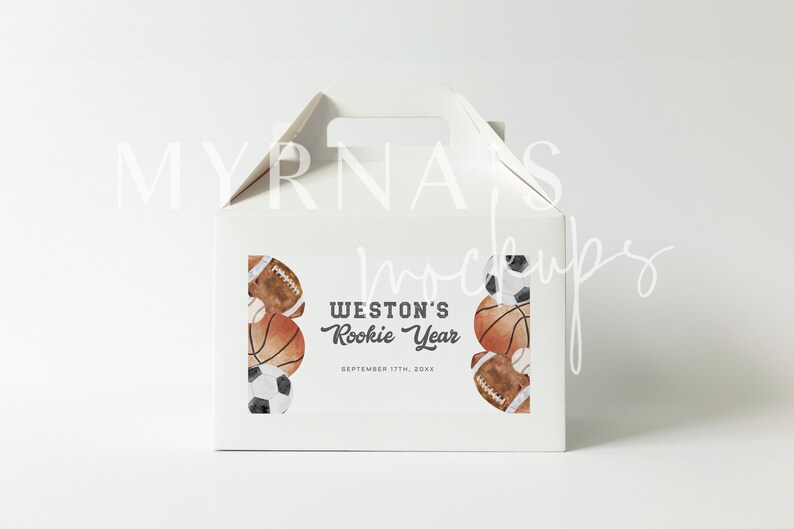 Simple White Gable Box Label Mockup - Etsy