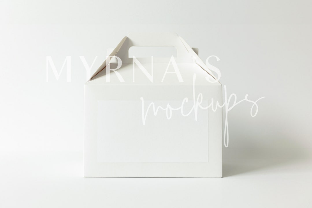 Simple White Gable Box Label Mockup - Etsy