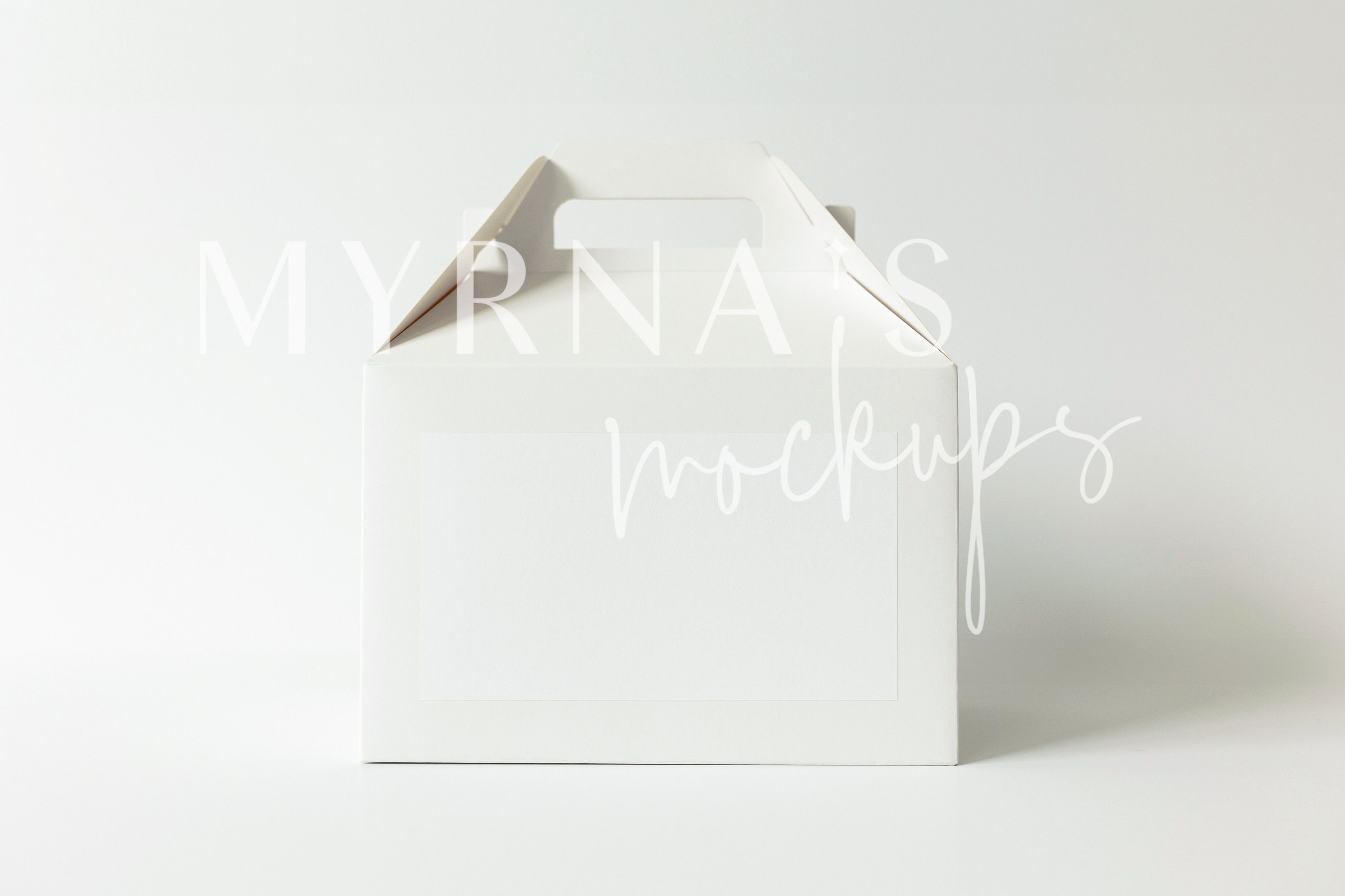 Simple White Gable Box Label Mockup - Etsy