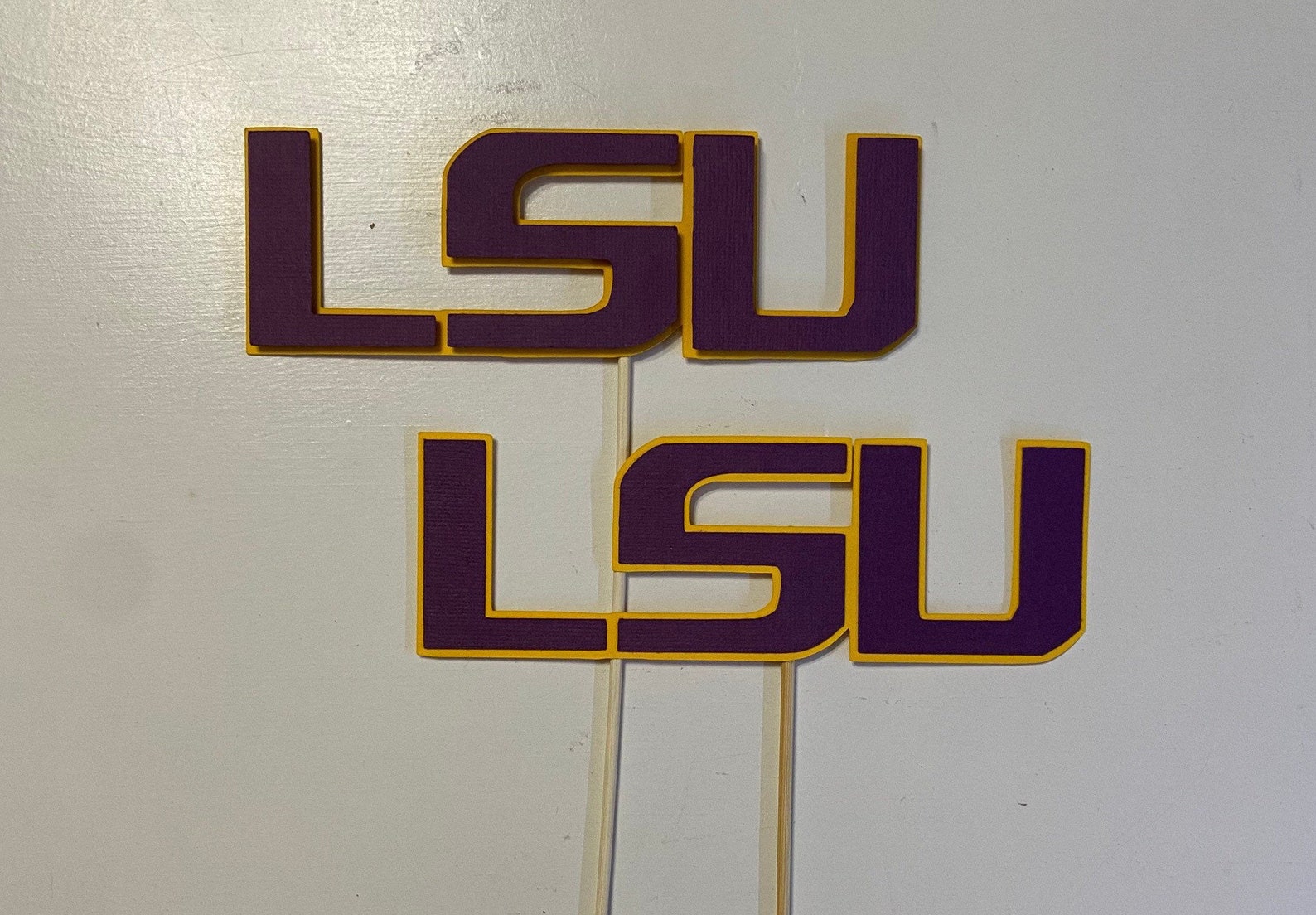 LSU Cake Topper LSU Tailgating Decor LSU Party Decor - Etsy