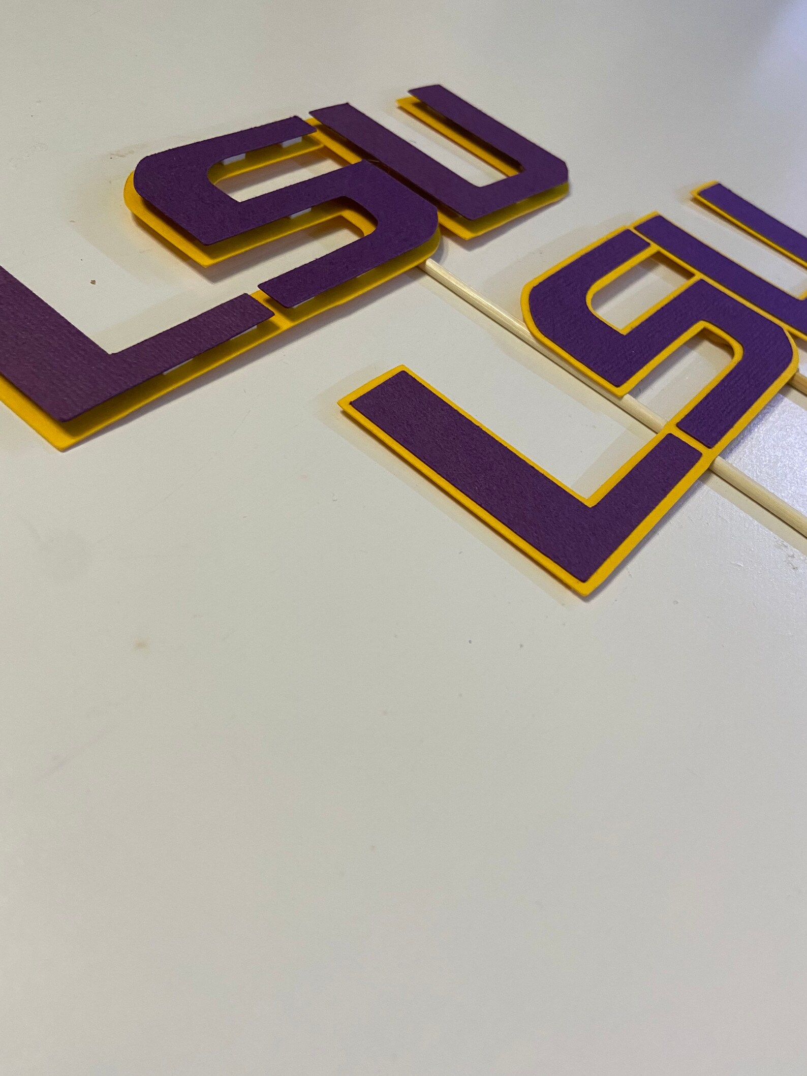 LSU Cake Topper LSU Tailgating Decor LSU Party Decor - Etsy