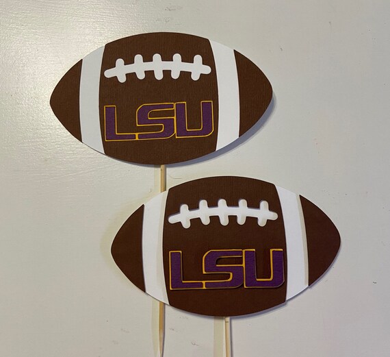 LSU Tigers Football Cake Topper / LSU Football Cake Topper / - Etsy España