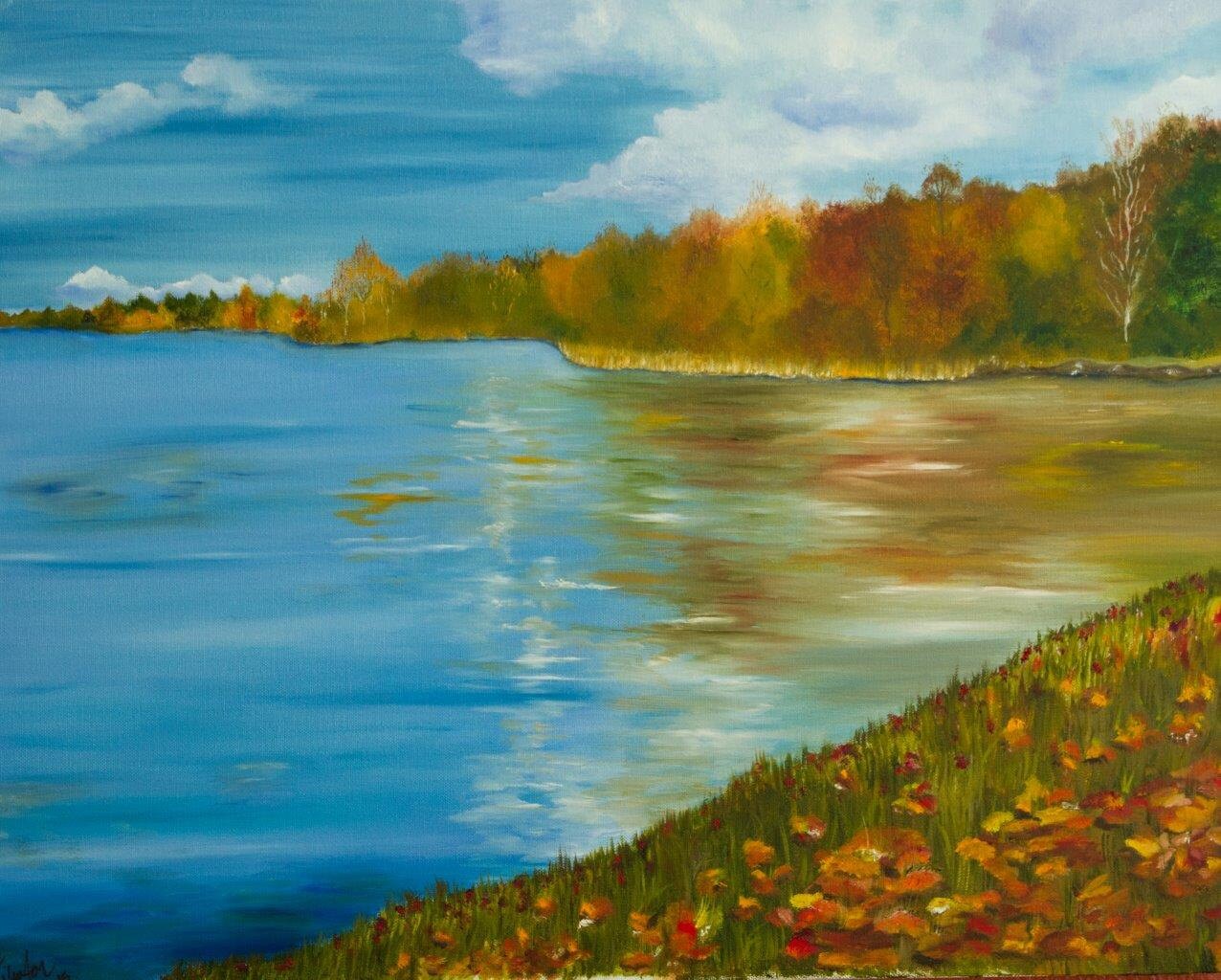 Oil Painting - Calm Water -28" by 22" - Etsy