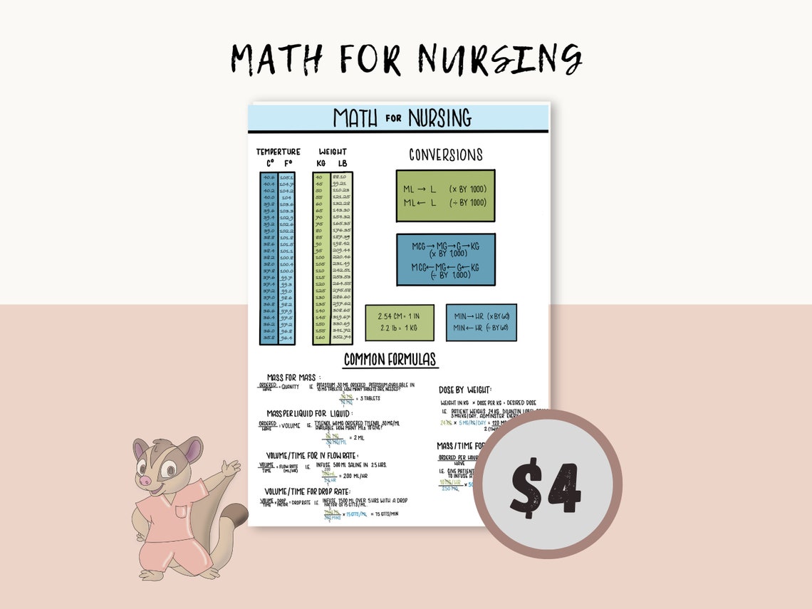 Math of Nursing - Etsy