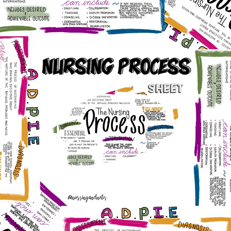 The Nursing Process: ADPIE - Etsy
