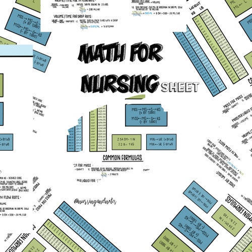 Math of Nursing - Etsy
