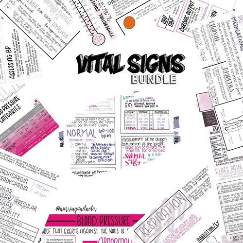 Vital Signs Nursing Notes and Study Guides by Cece - Etsy