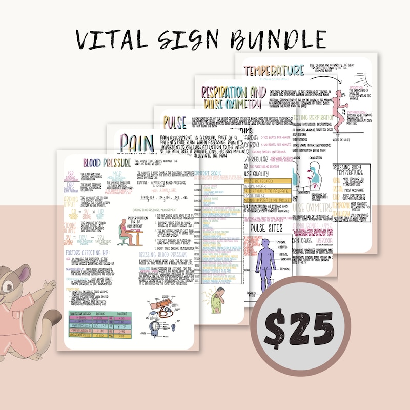 Vital Sign Cheat Sheet - Etsy