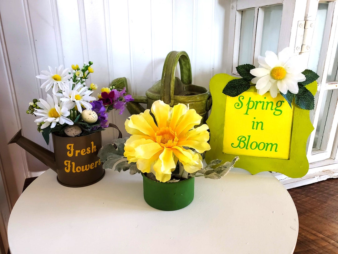 3 Spring Tier Tray Shelf Sitter Set of Three Spring Tier Tray Flower ...
