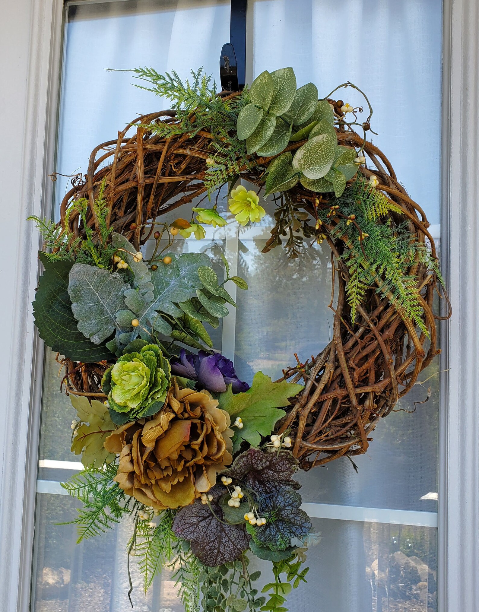 Couronne boisée couronne verte printemps dété toute la saison en osier ...