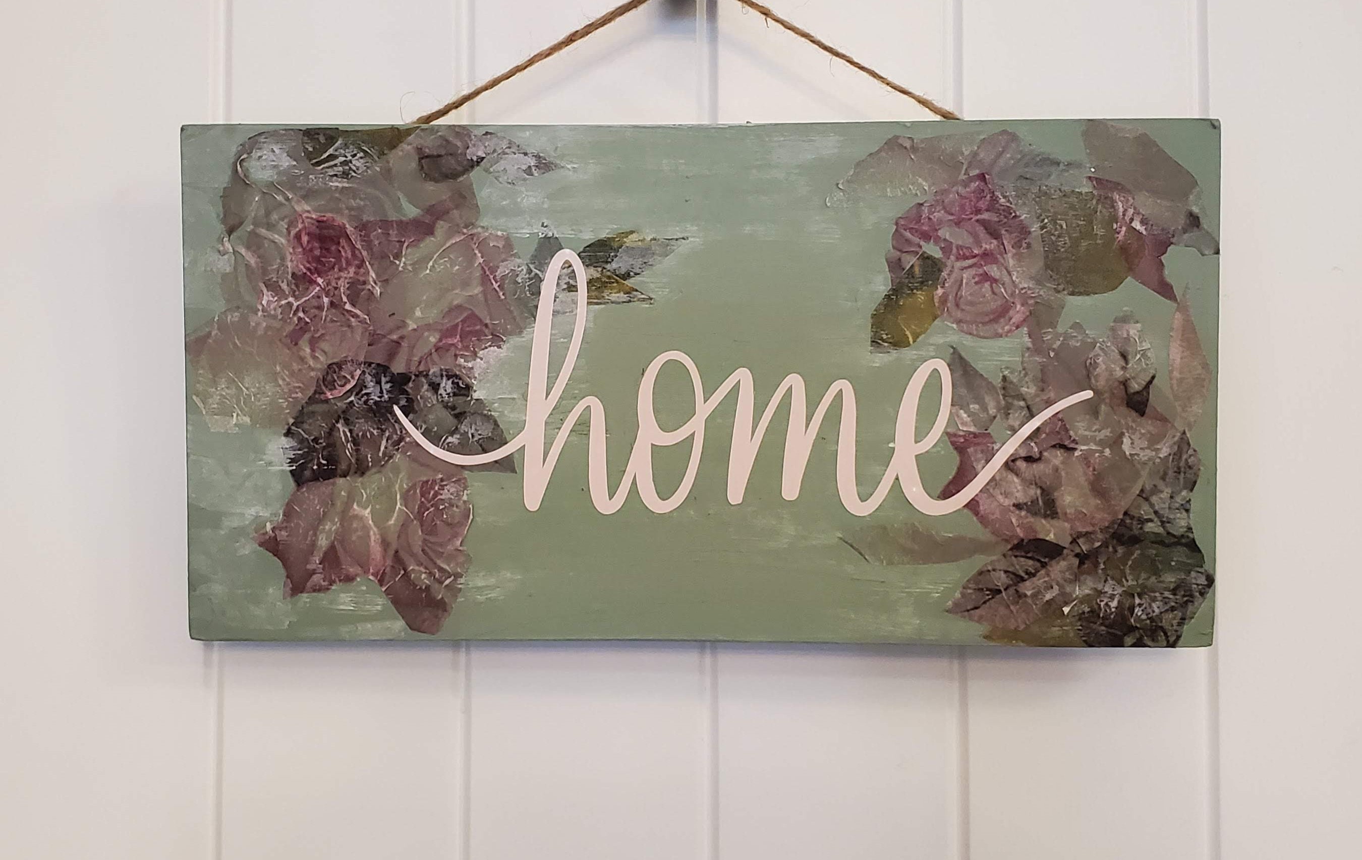 Shabby Chic Welcome Sign Floral Decor Romantic Style Aged - Etsy