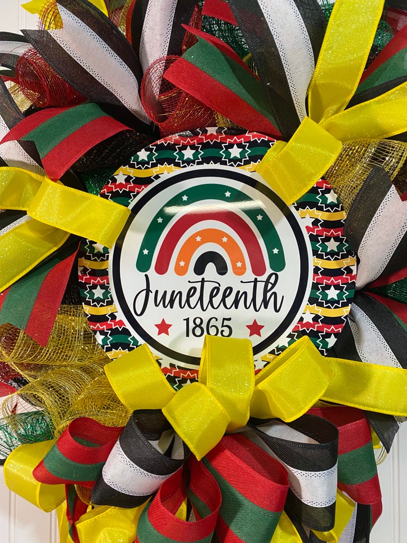 Juneteenth Celebration Mesh Wreath, Emancipation Day Decor - Etsy