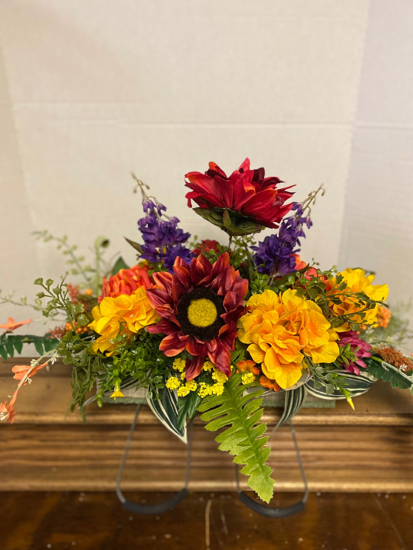 Cemetery Graveside Flower Arrangement Headstone Memorial - Etsy