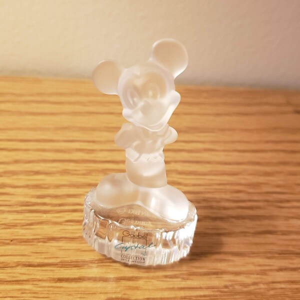 Glass Figurine Mickey Mouse - Etsy