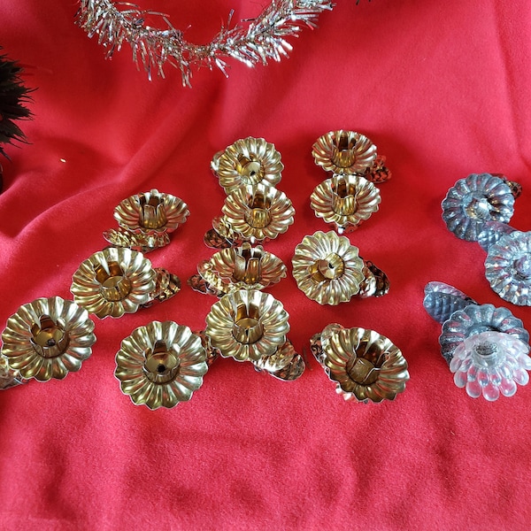 Vintage Tin Candle Clips - Etsy